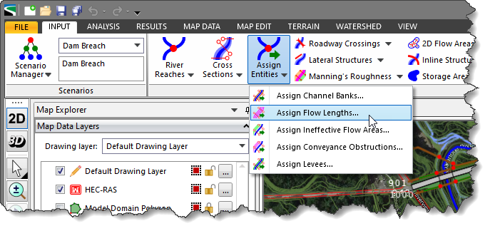 Assign Flow Lengths Command - CivilGEO Knowledge Base