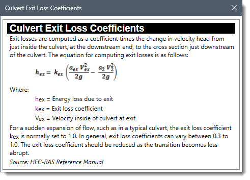 Defining Culverts for HEC-HMS Storage Areas - CivilGEO Knowledge Base