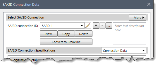SA/2D Connection Data Command - CivilGEO Knowledge Base
