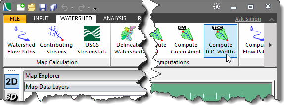 Compute TOC Widths Command - CivilGEO Knowledge Base