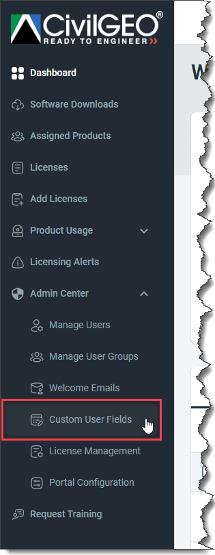 Managing Custom User Fields In Civilgeo Customer Portal