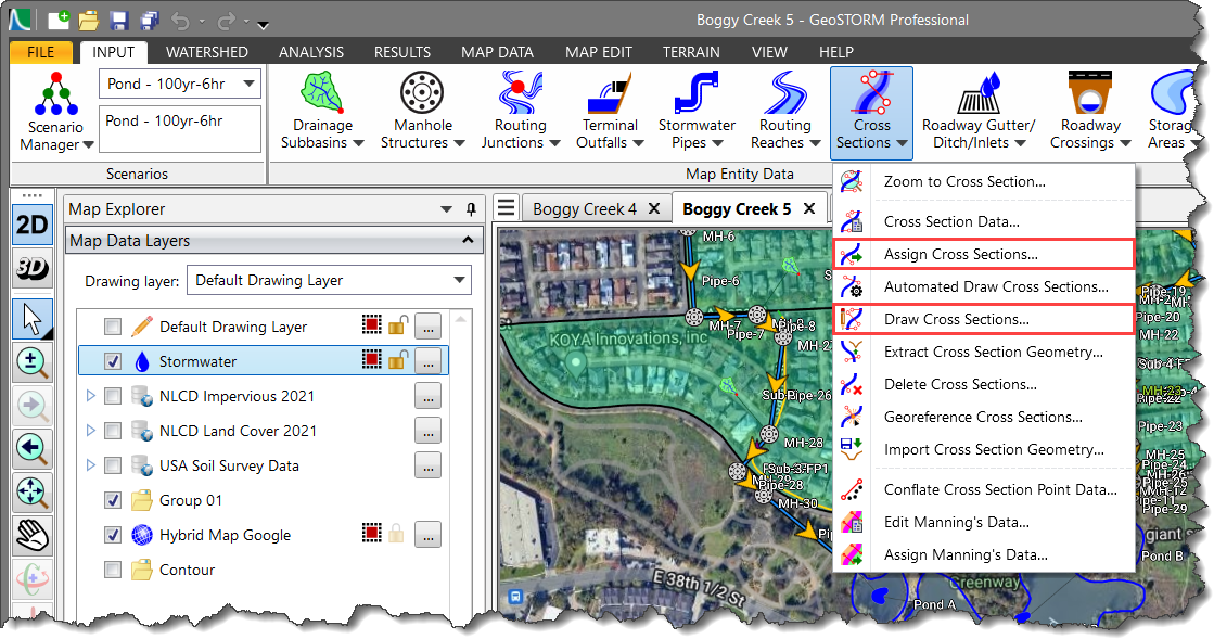 Draw And Assign Cross Sections Command Geostorm Civilgeo Knowledge Base