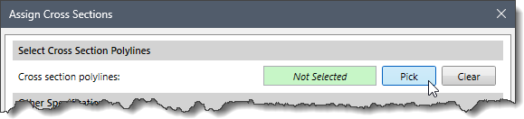 Draw And Assign Cross Sections Command Geostorm Civilgeo Knowledge Base