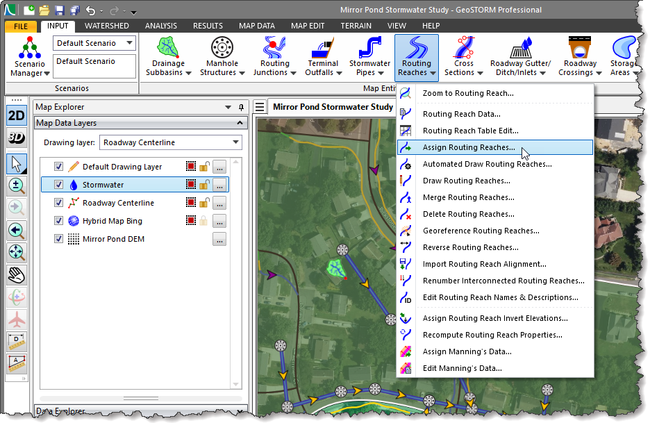 Draw and Assign Routing Reaches Command - CivilGEO Knowledge Base