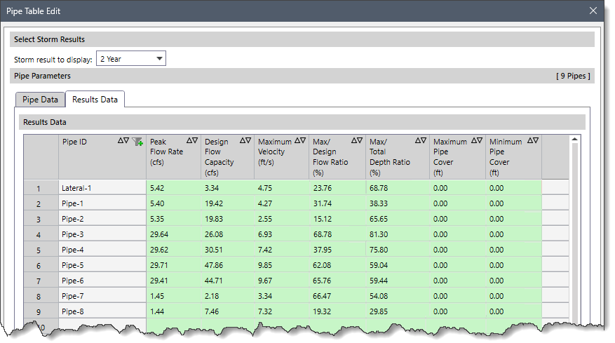 Pipe Table Edit Command - CivilGEO Knowledge Base