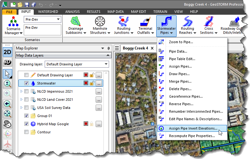 Assign Pipe Invert Elevations Command - CivilGEO Knowledge Base