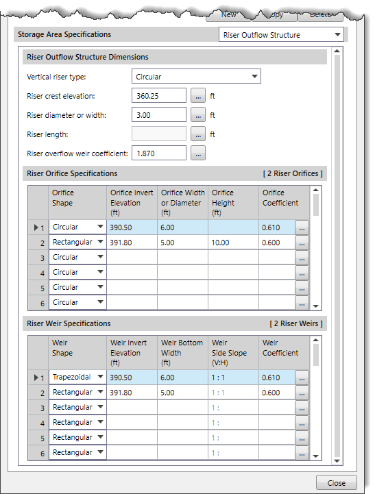 Defining Riser Outflow Structure - CivilGEO Knowledge Base