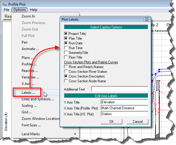 HEC-RAS Profile Plot Options - CivilGEO Knowledge Base