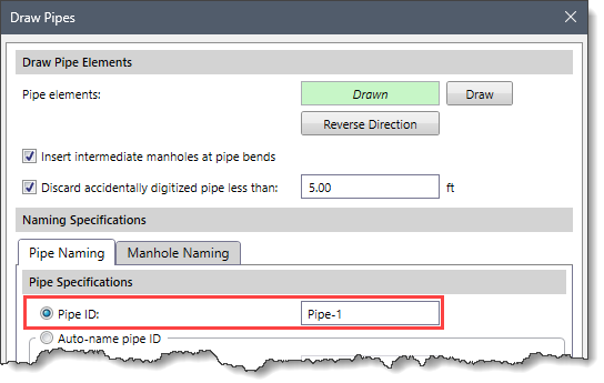 Draw and Assign Pipes Command - CivilGEO Knowledge Base