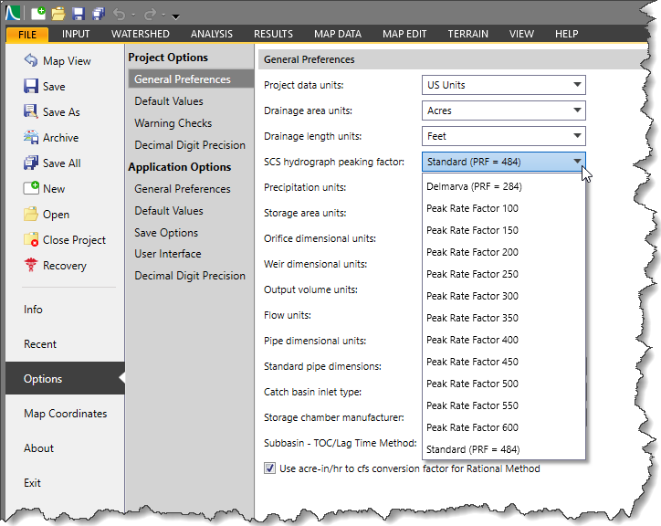 SCS Hydrograph Peaking Factor - CivilGEO Knowledge Base