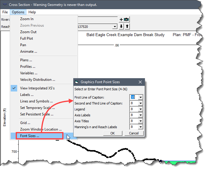 HEC-RAS Cross Section Plot Options - CivilGEO Knowledge Base