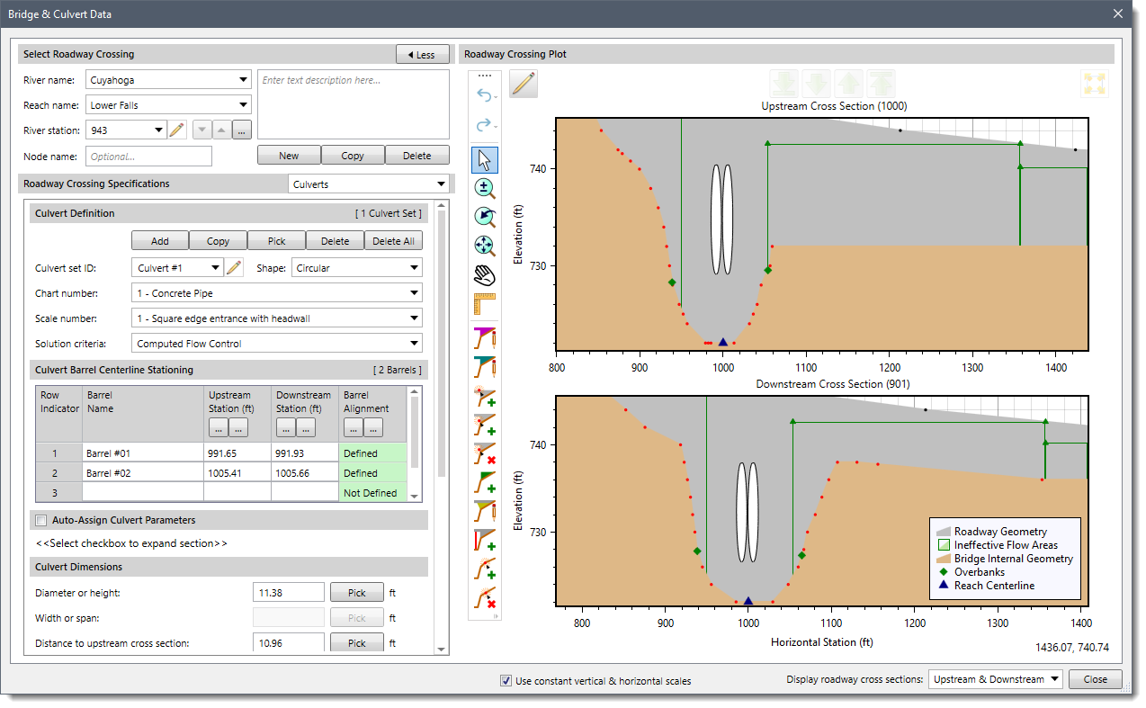 HEC-RAS Culvert Cross Section Locations | Modeling Long Culverts