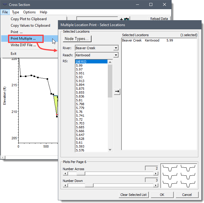 HEC-RAS Output Cross Section Input Plots - CivilGEO Knowledge Base
