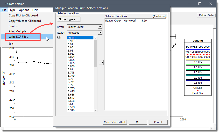 HEC-RAS Output Cross Section Input Plots - CivilGEO Knowledge Base