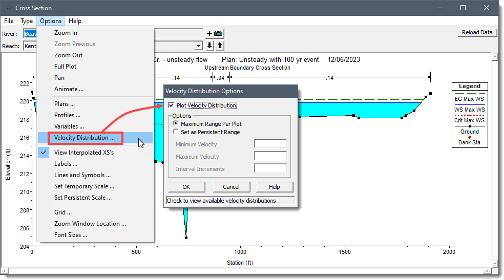 HEC-RAS Output Cross Section Input Plots - CivilGEO Knowledge Base
